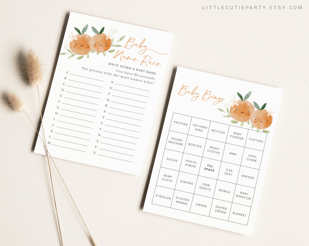 10 Editable Two Little Cuties Baby Shower Games, Twin Shower Games ...