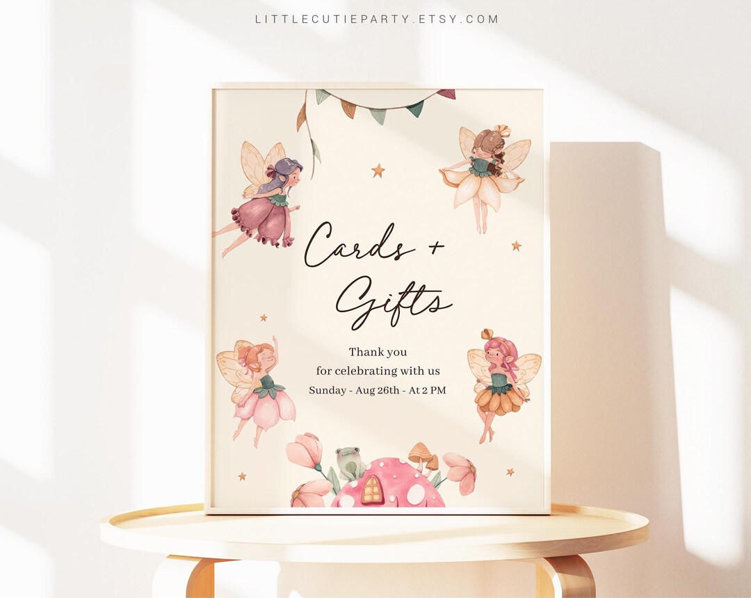 Editable Fairy Party Sign Template, Fairy Shower Custom Sign, Fairy ...