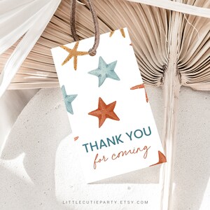 Editable Starfish Birthday Invitations, Starfish Birthday Card, Under ...