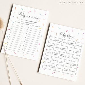 10 Editable Sprinkle Baby Shower Games, Sprinkled With Love Shower ...