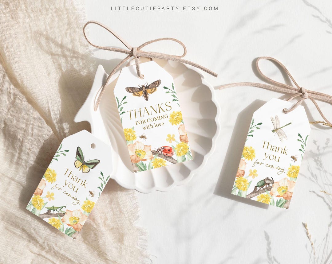 Editable Love Bug Baby Shower Favors Tag, Thank You Favor Tag, Thank ...