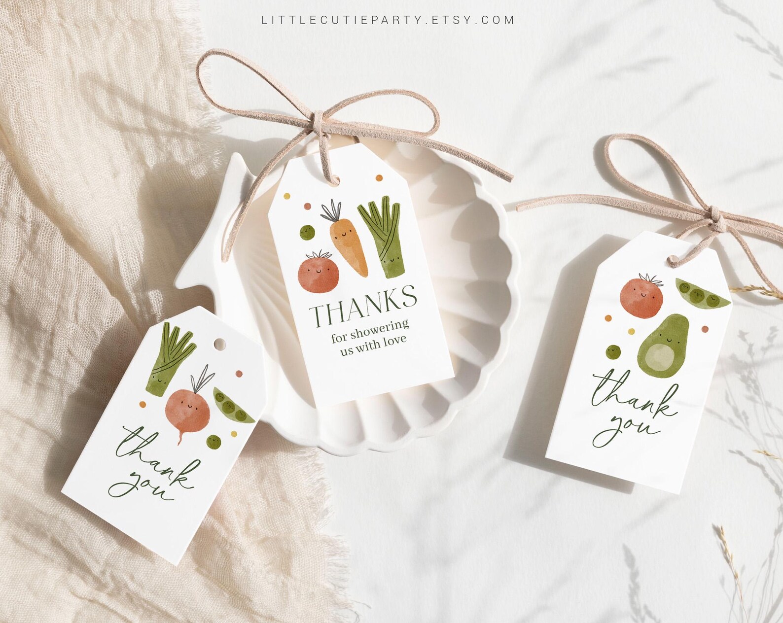 Editable Little Sprout Baby Shower Party Favors Tag, Thank You Favor ...