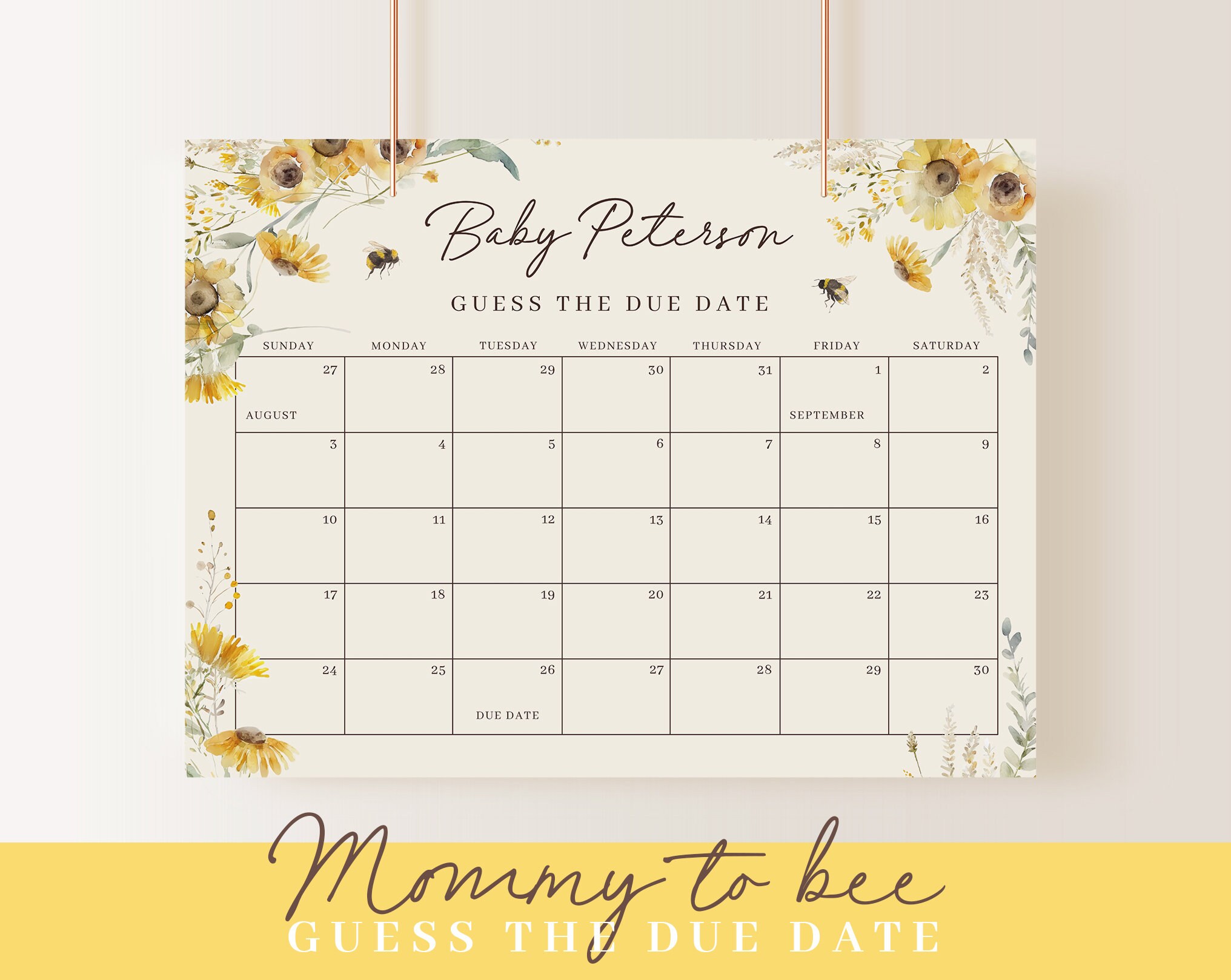 Editable Mommy to Bee Baby Shower Bundle Mama to Bee - Etsy