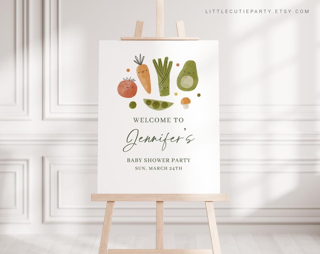 Editable A Little Sprout Welcome Sign, A Little Sprout on the Way ...