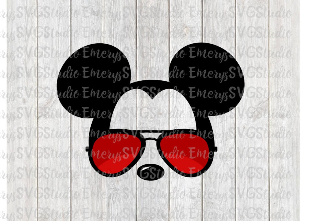 SVG DXF File for Mickey With Sunglasses - Etsy