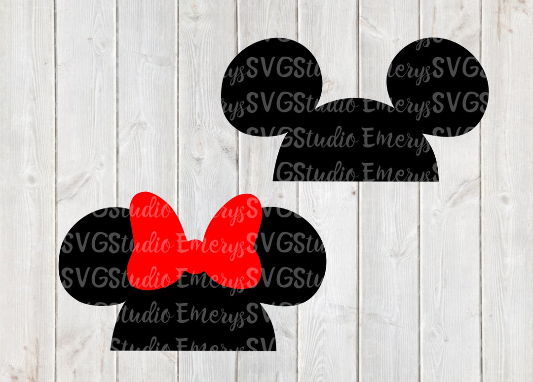SVG DXF JPEG Pdf File for Mickey and Minnie Hat - Etsy
