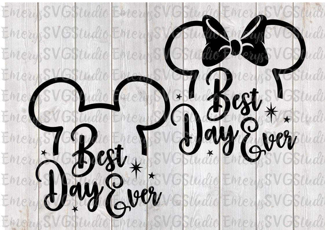 SVG DXF PNG Eps Pdf Best Day Ever Mickey and Minnie - Etsy