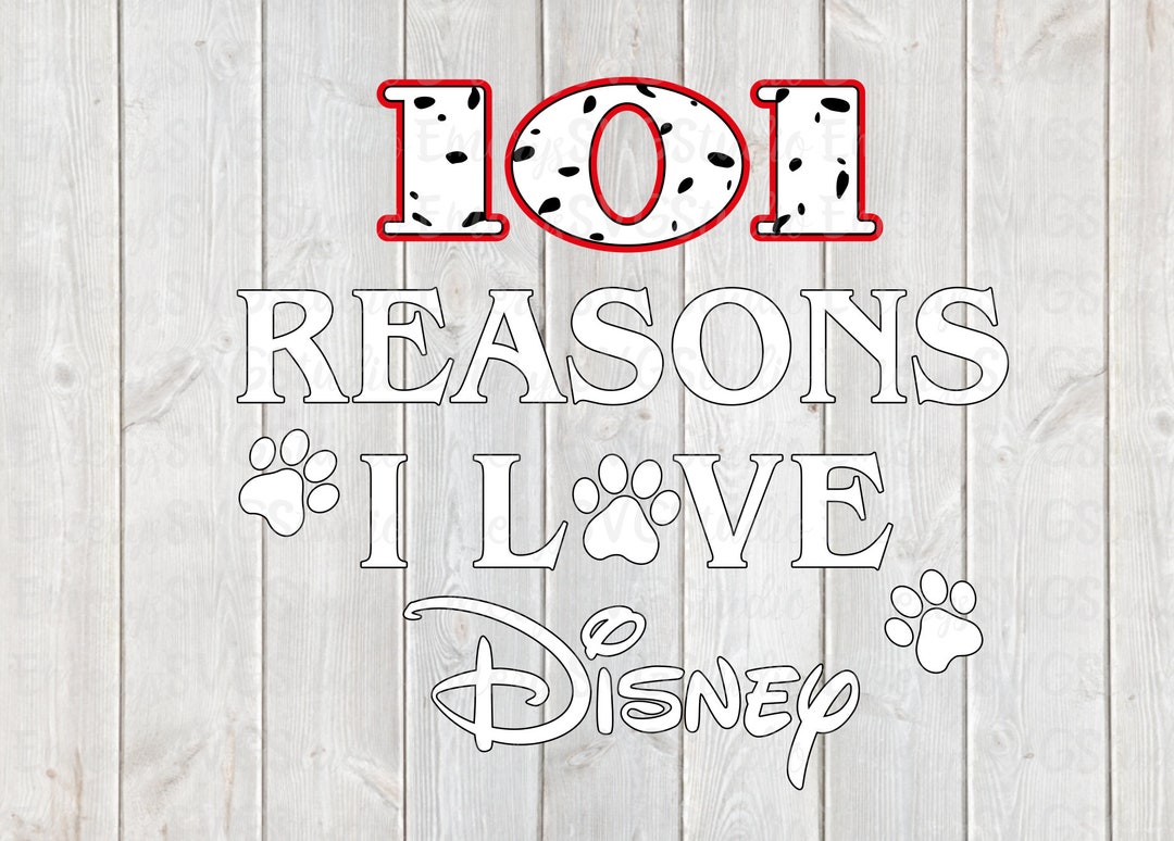 SVG JPEG PDS File 101 Reasons - Etsy