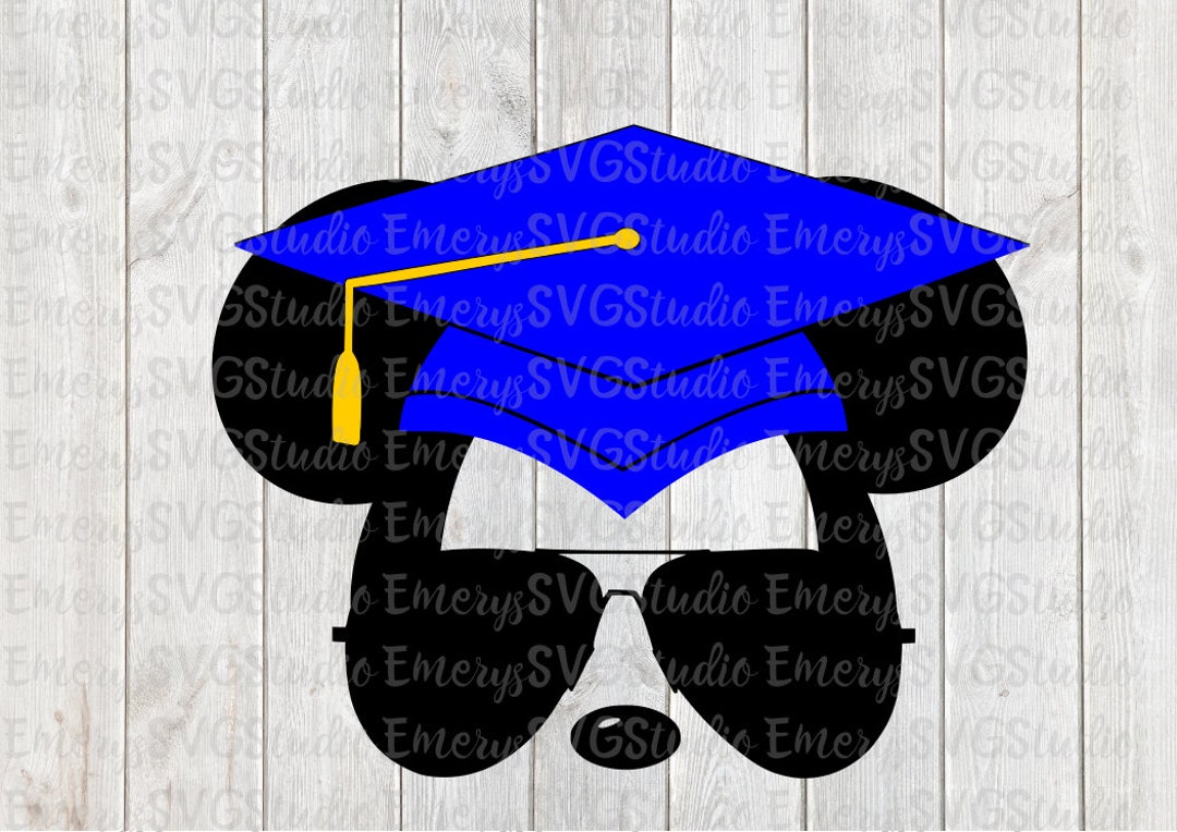 SVG DXF File for Graduation Mickey - Etsy