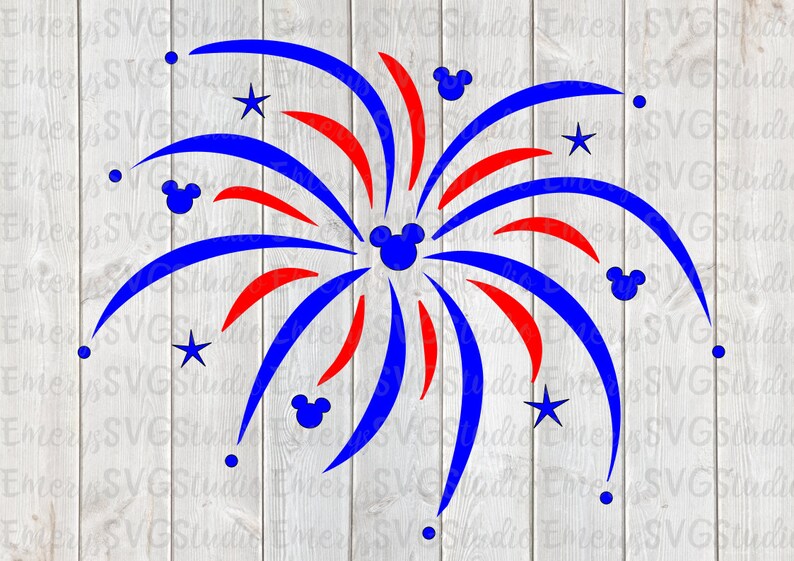 SVG DXF File for Mickey Fireworks Patriotic Display | Etsy