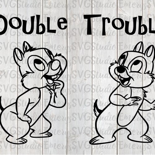 SVG DXF PNG Eps Pdf Double Trouble - Etsy
