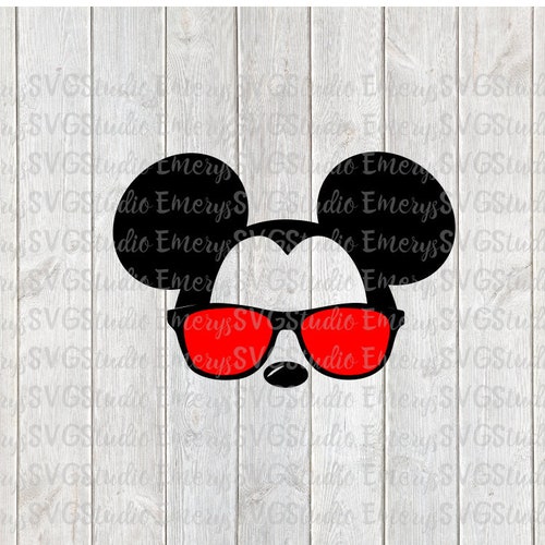 SVG DXF File for Mickey With Sunglasses - Etsy