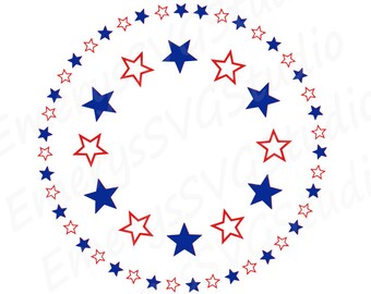 Circle of stars svg | Etsy