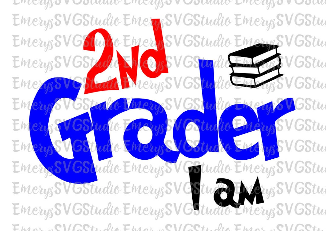 SVG DXF File for 2nd Grader I Am - Etsy