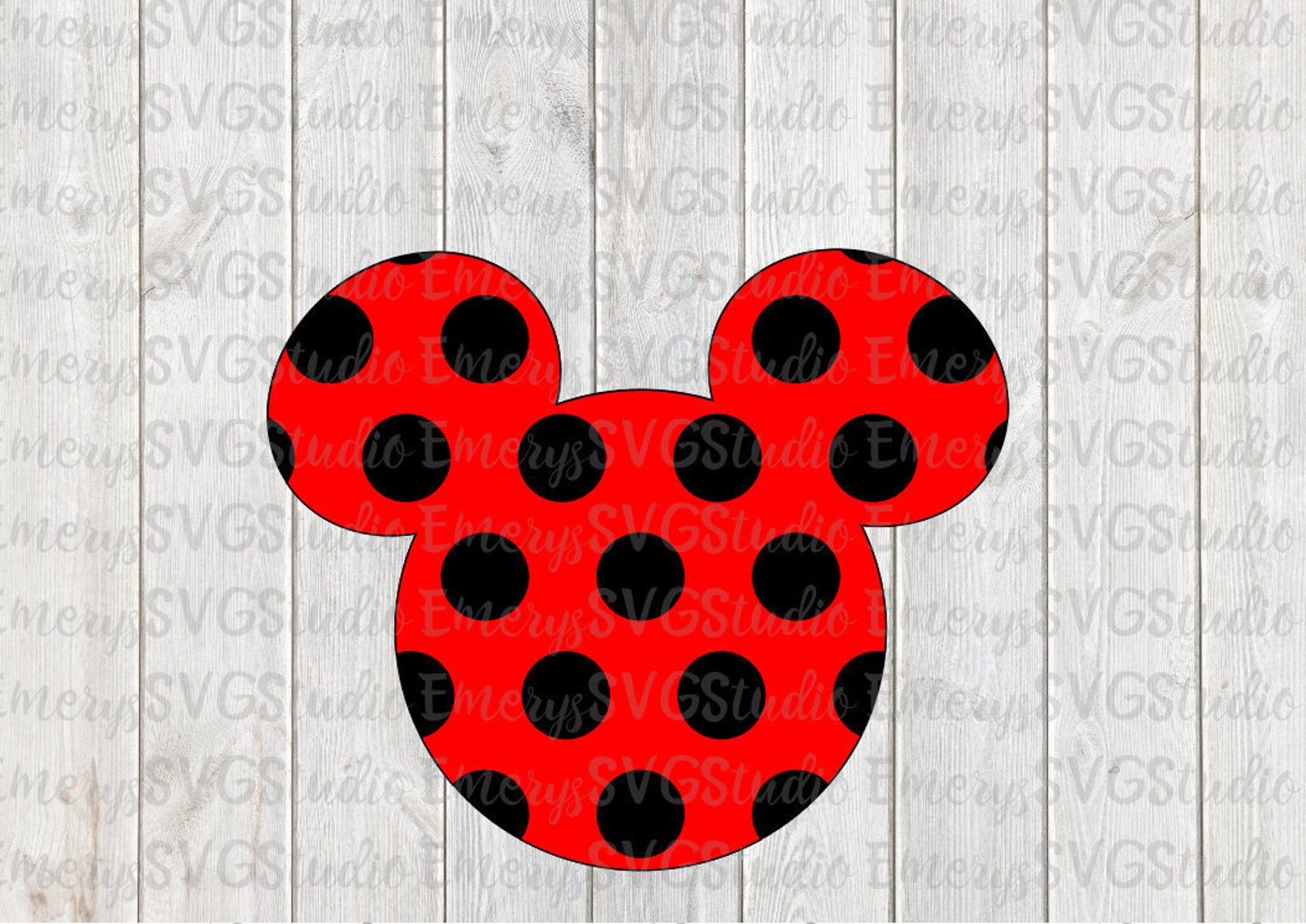 SVG DXF JPEG File for Mickey Mouse Polka Large Dot | Etsy