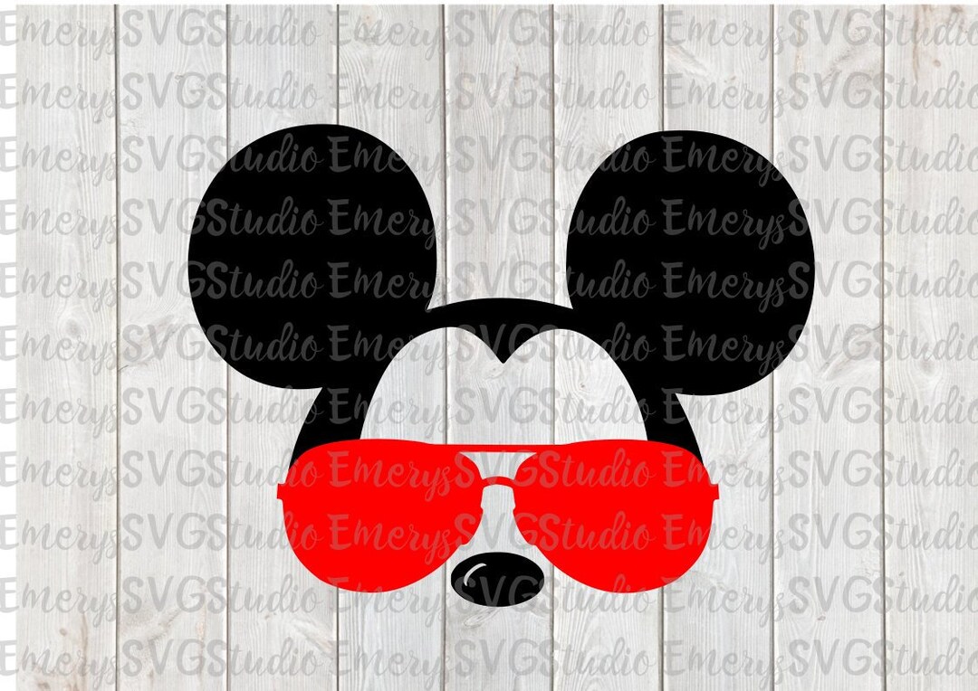 SVG DXF File for Mickey With Sunglasses - Etsy