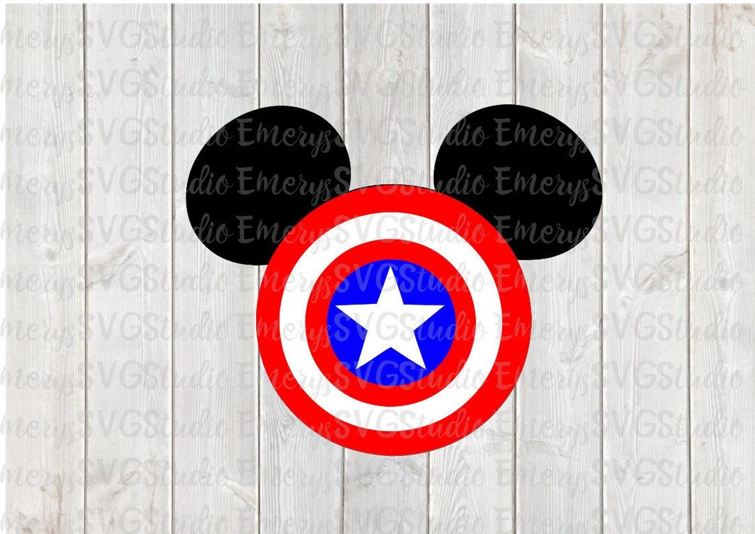 SVG PNG PDF Dxf File for Captain America Mickey - Etsy