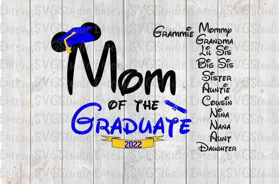 SVG DXF File for Mom of the Graduate 2022 - Etsy