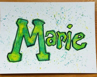 Custom name painting | Etsy