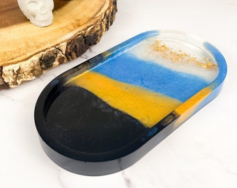 Epoxy Resin Trinket Dish With Real Dried Daisies Ferns and - Etsy