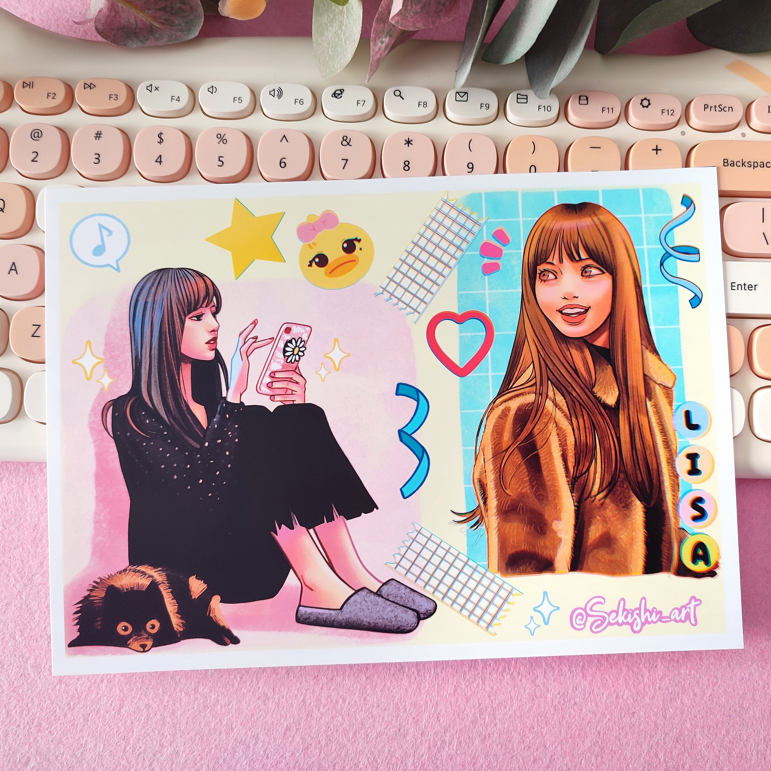 Collage Drawing of Lisa Blackpink Kpop Group print - Etsy