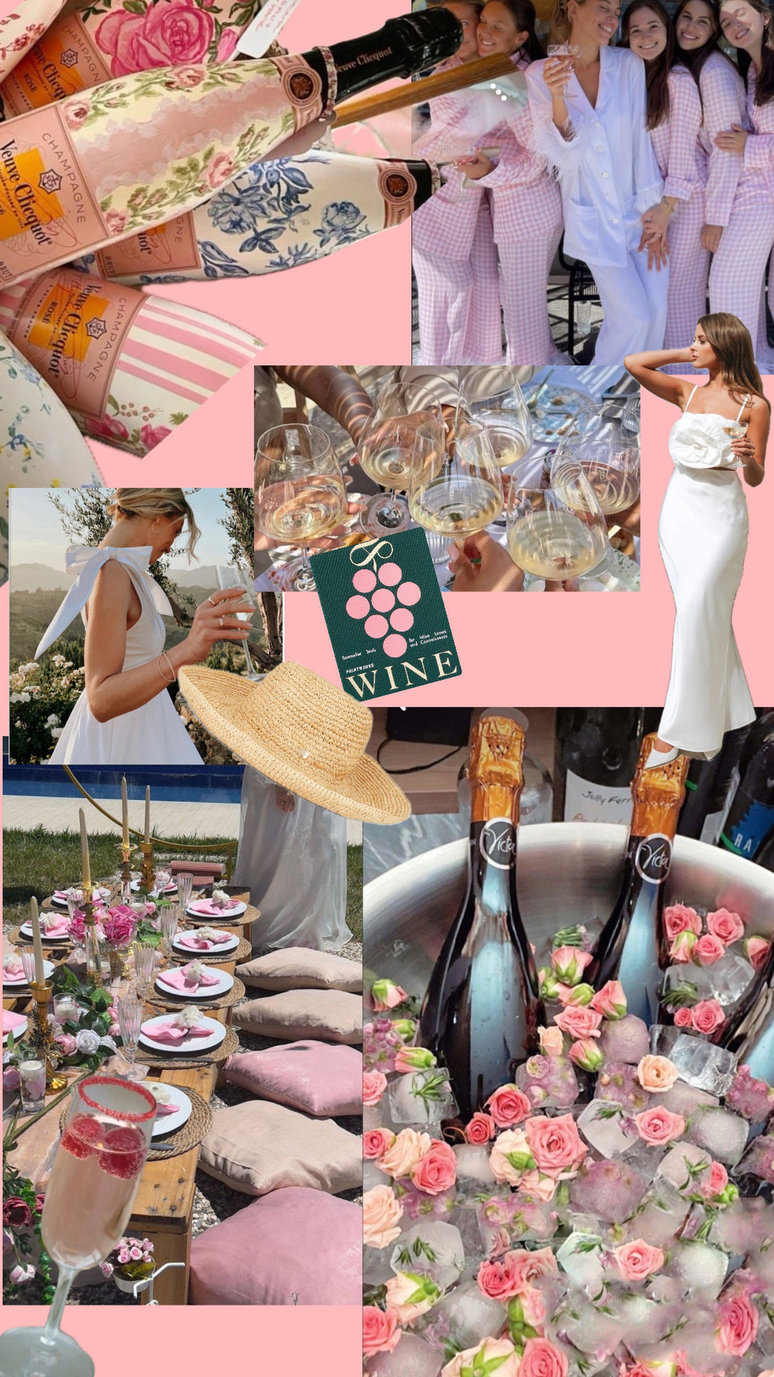 Rosé Soirée Bachelorette Invitation Itinerary - Etsy