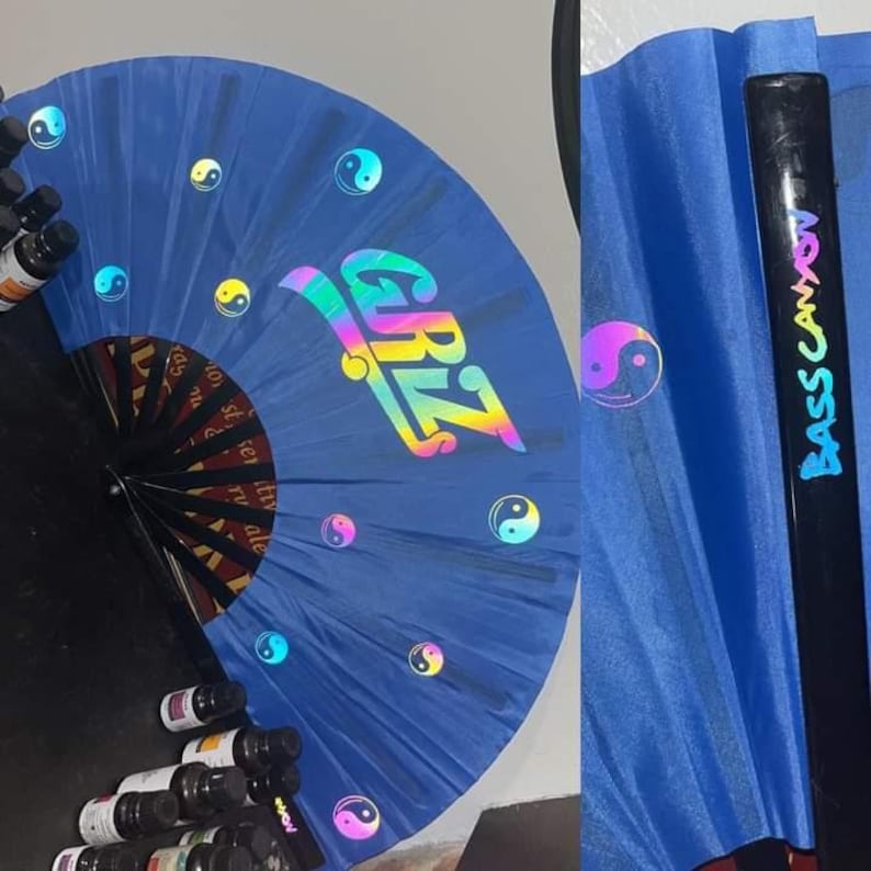 Artist Inspired Rave Fan With Matching Fan Sleeve - Etsy