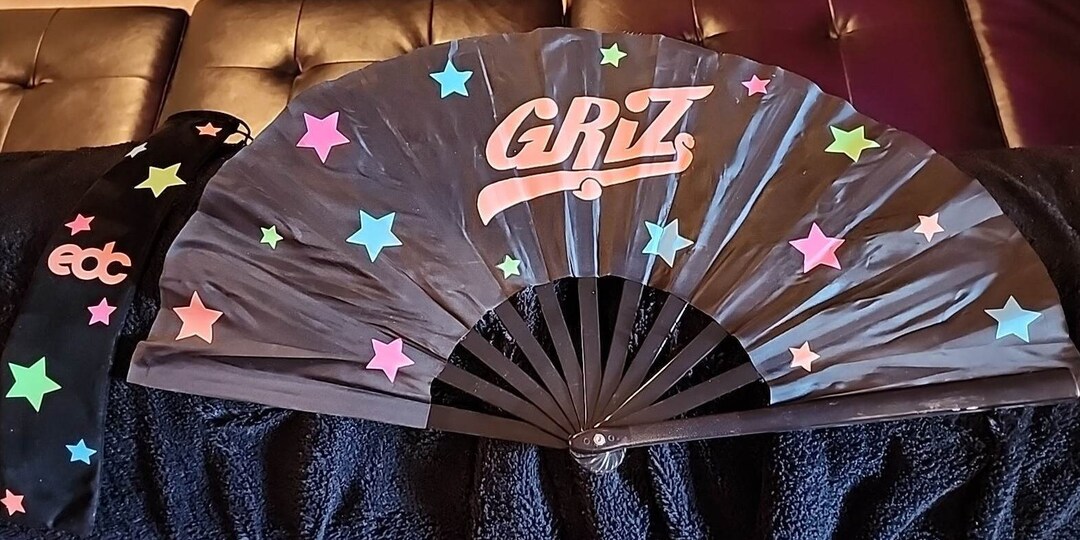 Artist Inspired Rave Fan With Matching Fan Bag - Etsy