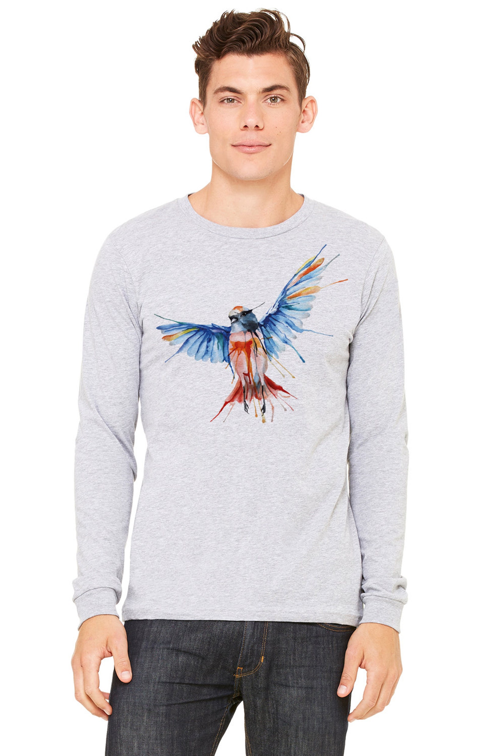 Blue Bird T-shirt, Long Sleeve Women's T-shirt, Men's T-shirt, Unisex T ...