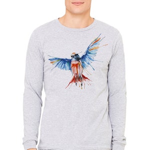 Blue Bird T-shirt, Long Sleeve Women's T-shirt, Men's T-shirt, Unisex T ...