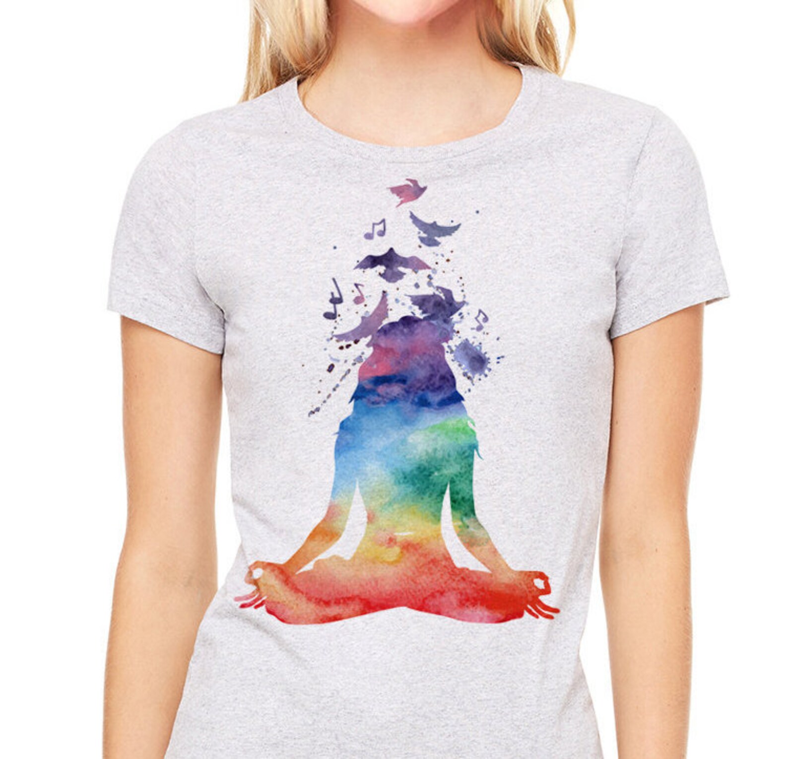 Yoga Shirt, Yoga, Yoga T-shirt, Yoga Tee, Yoga Clothing, Heather Gray T ...