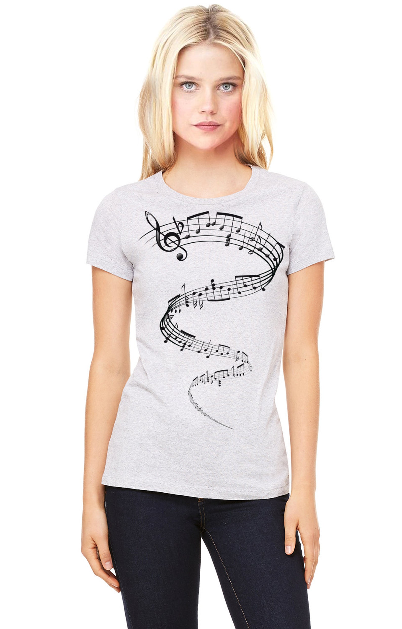 Music T-shirt, Twister Made of Music Symbols and Notes , Music Notes T ...