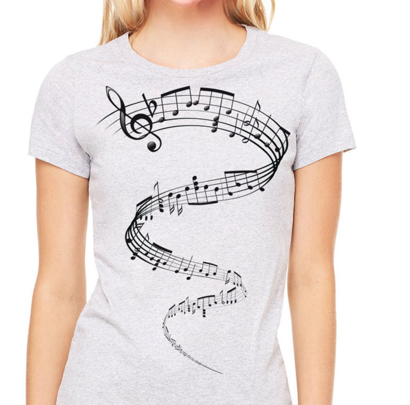 Music T-shirt, Twister Made of Music Symbols and Notes , Music Notes T ...
