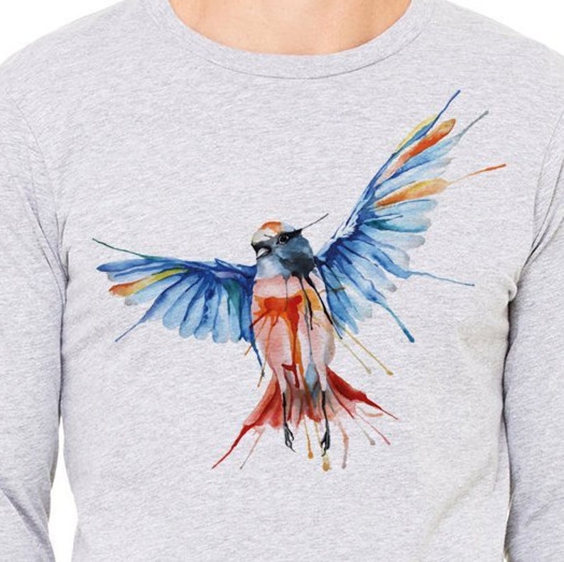 Blue Bird T-shirt, Long Sleeve Women's T-shirt, Men's T-shirt, Unisex T ...