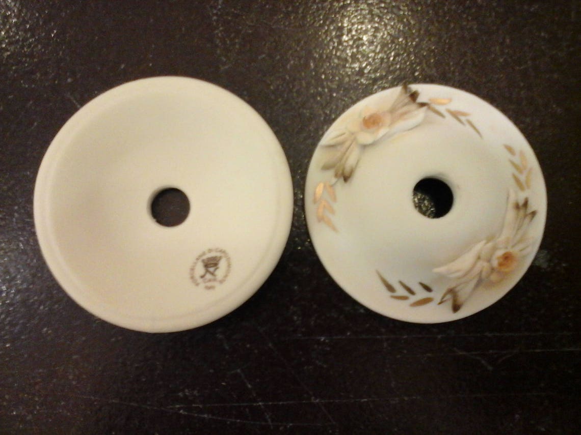 2 Pcs. Bobeshe Porcelain - Bobeche Bobesche Capodimonte - MADE in ITALY ...