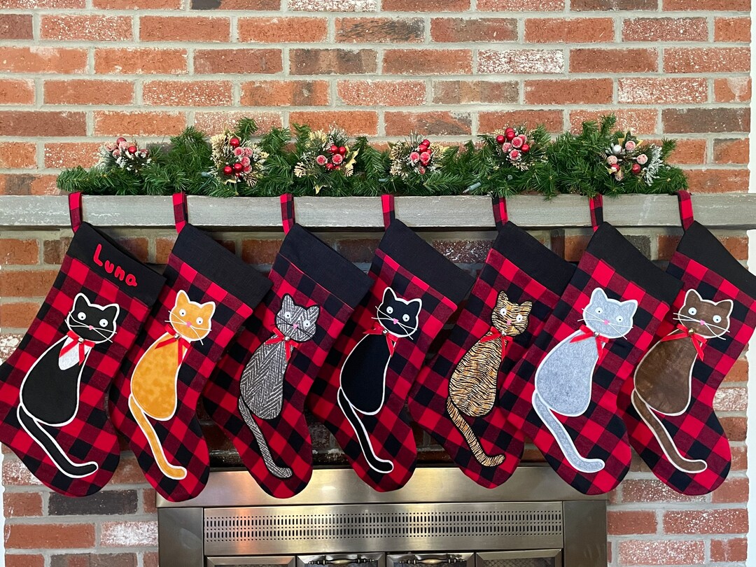 Cat Christmas Stocking Personalized Pet Christmas Stocking - Etsy Canada