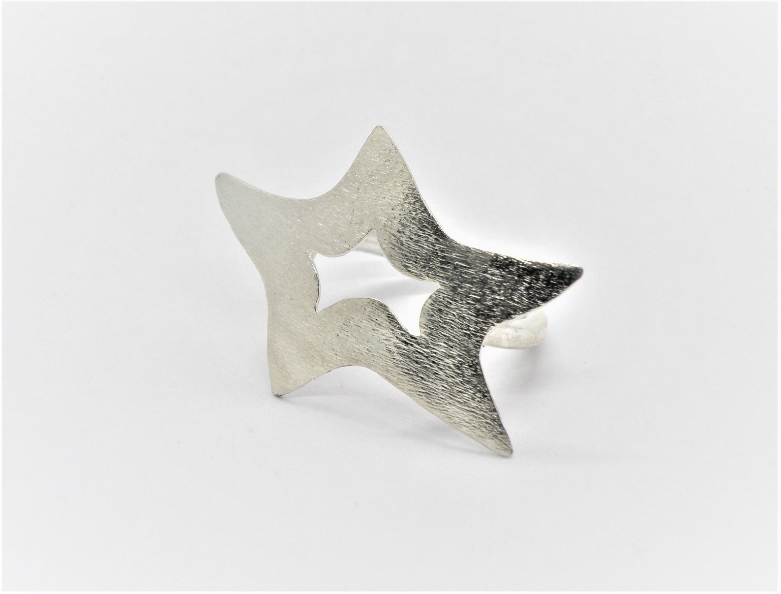 Ring Star Silver Gold Plated Star Shape Ring Alexia - Etsy