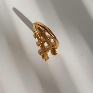 Ladder Ring Infinity Design in Gold Plated Sterling Silver With Purple ...