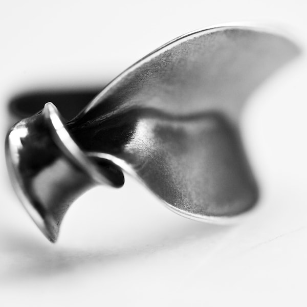 Oxidized Silver Ring - Etsy