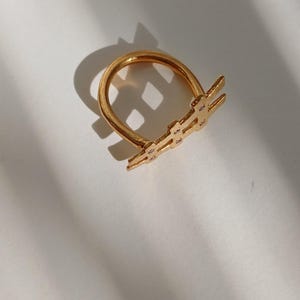 Ladder Ring Infinity Design in Gold Plated Sterling Silver With Purple ...