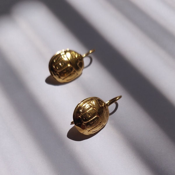 Scarab Earrings - Etsy