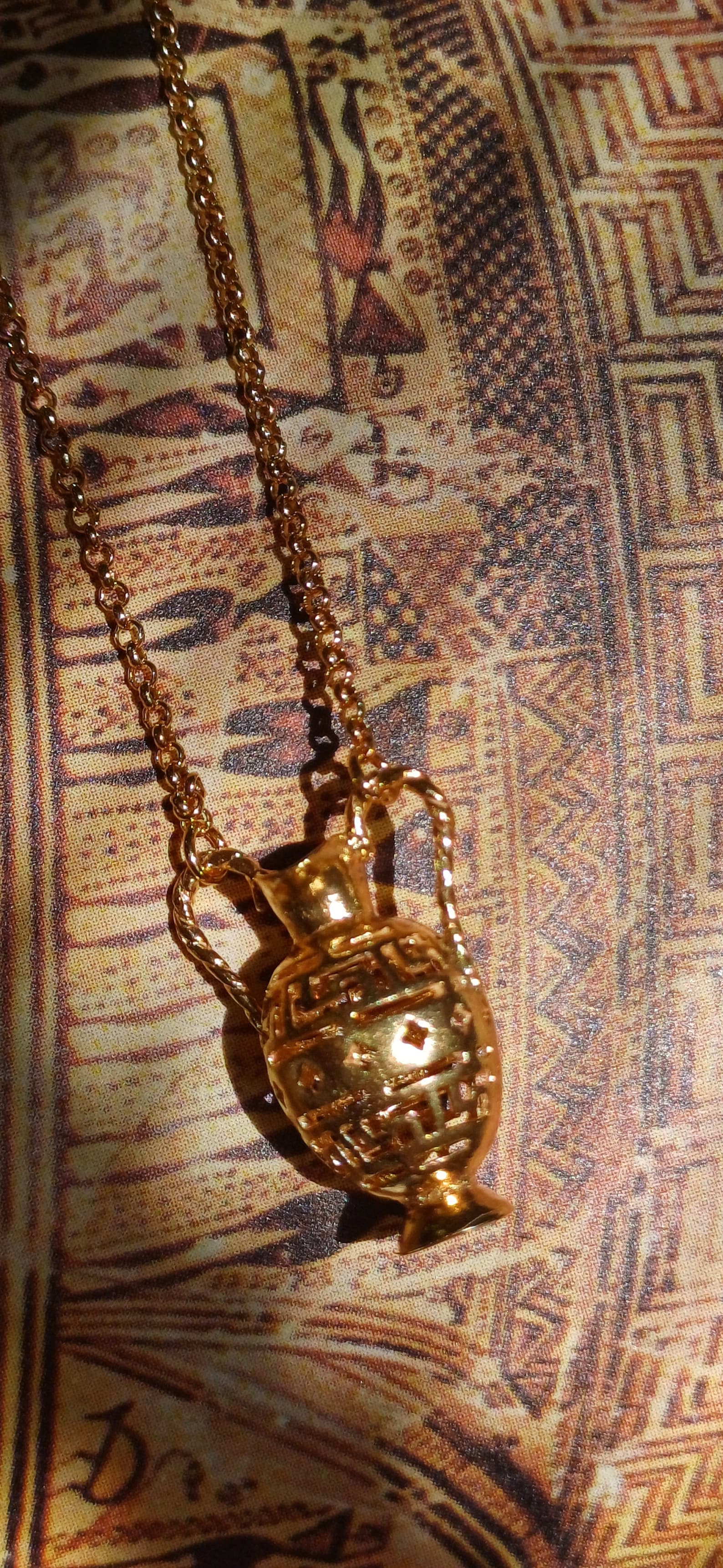 Miniature Ancient Greek Vase Pendant in Gold Plated Sterling Silver - Etsy