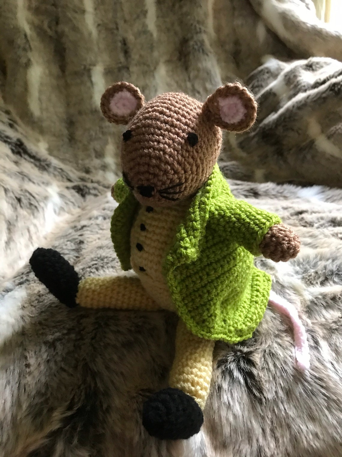 Crochet Samuel Whiskers Handmade Toy Rat | Etsy