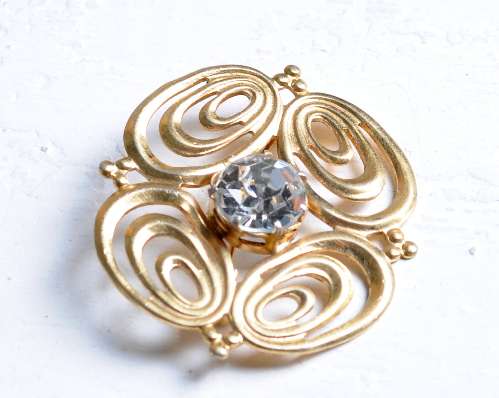 Broche Vintage, blanc Pierre broche, Broche Vintage - Etsy France