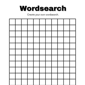 Create Your Own Wordsearch, Printable Digital Download - Etsy