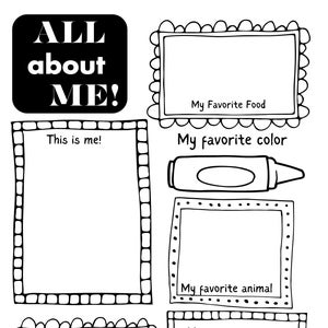 All About Me Introductory Worksheet, First Day of School Writing ...