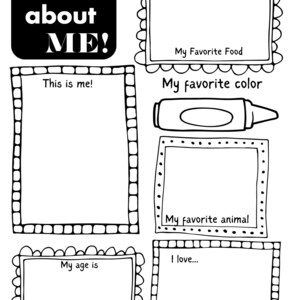 All About Me Introductory Worksheet, First Day of School Writing ...