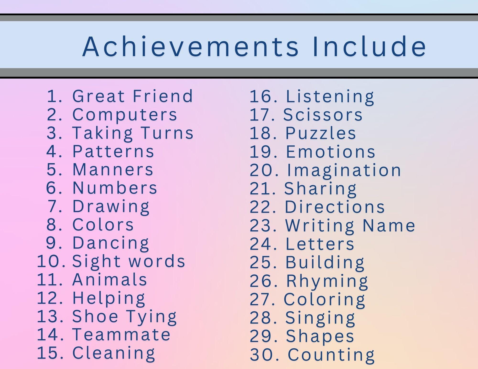 Set of 30 Achievement Certificates. Classroom Recognition Awards - Etsy