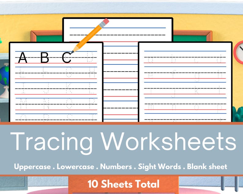 Printable Handwriting Tracing Worksheets – Letters, Numbers & Words ...