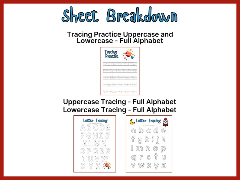 Alphabet Tracing Worksheets Bundle | 250 Page Printable ABC Activities ...